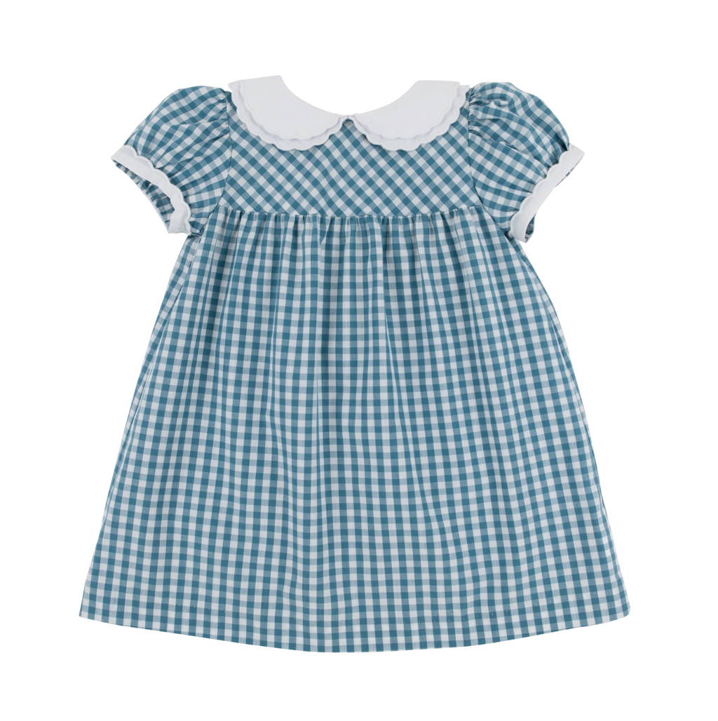 Holly Day Dress Barnsley Blue Gingham/Worth Ave White – Max + Molly