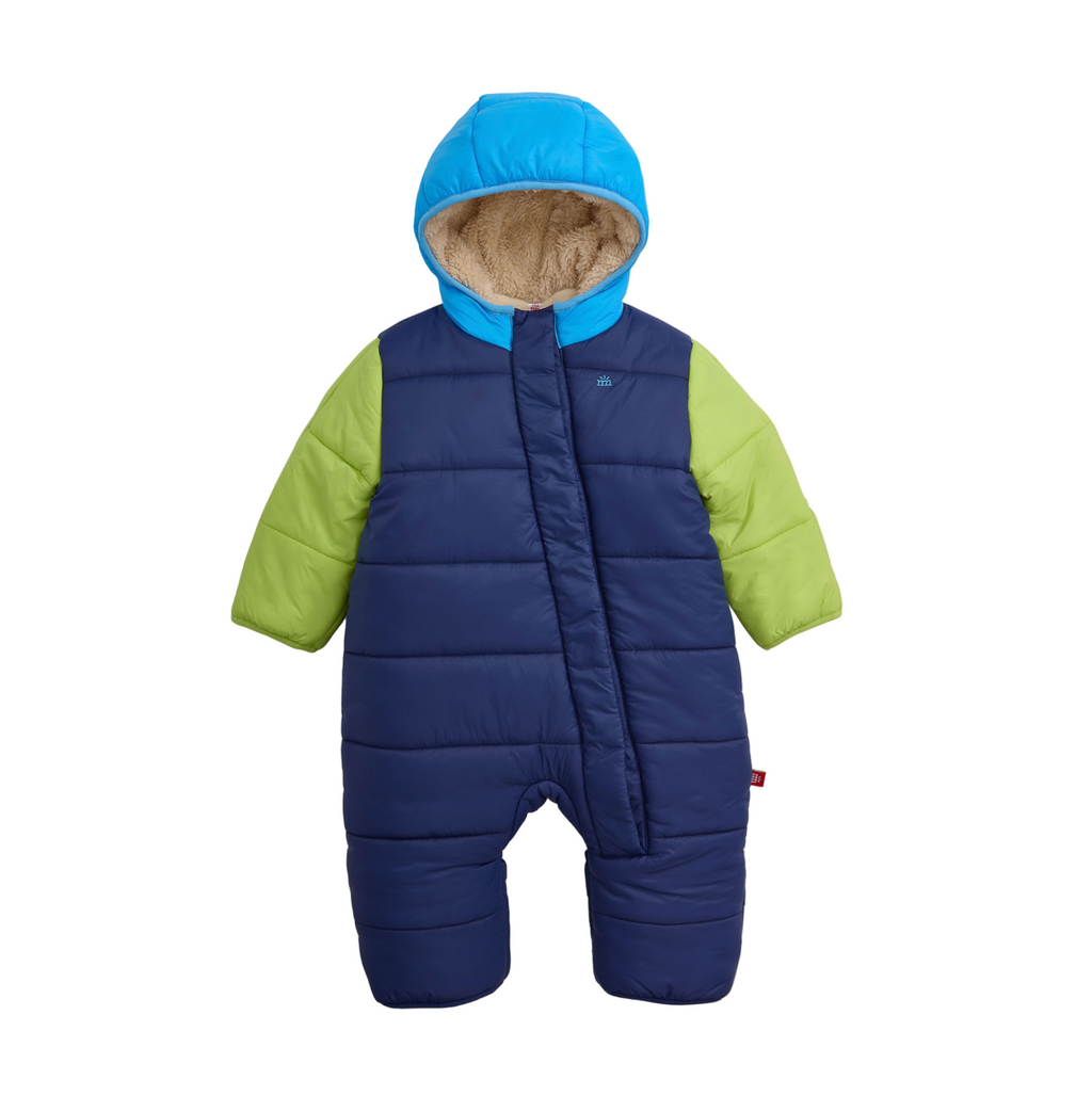Storm Blue Nylon Puffer Pram – Max + Molly